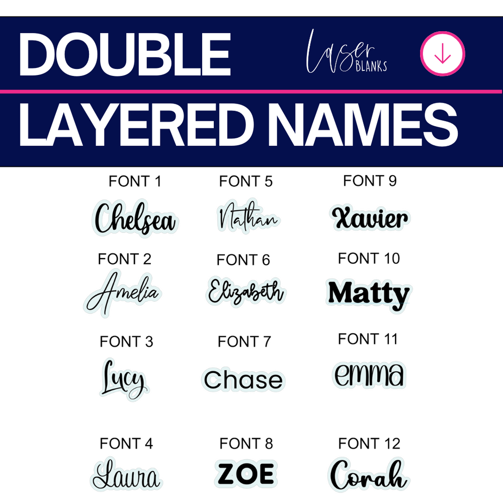Double Layered Name Wall Plaque | Name Plaque