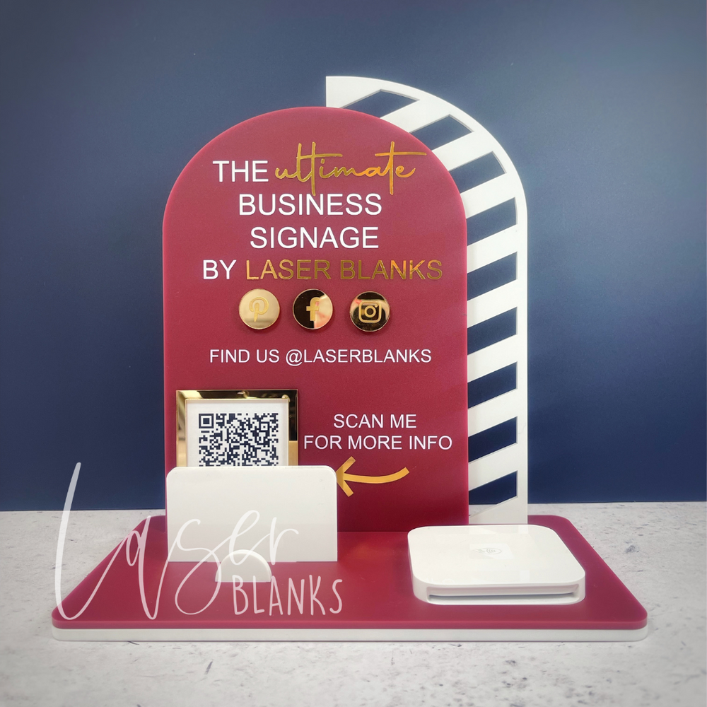 Arched Square Reader with Feature Half-arch | Business Signage | Craft