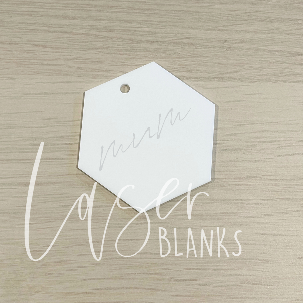 Hexagon Tag with Hole | Gift Tag | Craft Blank | Home Organisation
