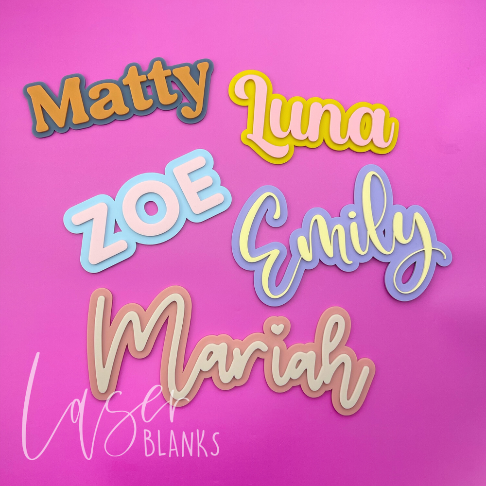 Double Layered Name Wall Plaque | Name Plaque